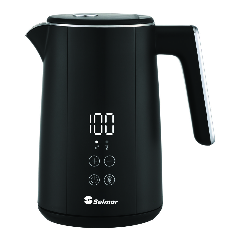 קומקום חשמלי דיגיטלי SELMOR בצבע שחור עם בידוד כפול סלמור SE-6650B - לויזון מרקט - Levizon Market