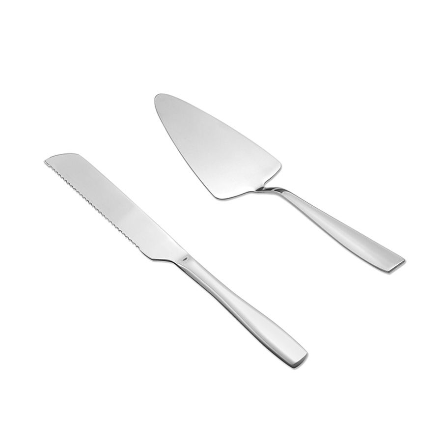 מארז הגשה לעוגה - סט מרדה וסכין פריסה SAPHIR SILVER מאט - לויזון מרקט - Levizon Market