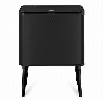 פח אשפה על רגלים 30 ליטר POSE שחור מט מבית EKO - לויזון מרקט - Levizon Market